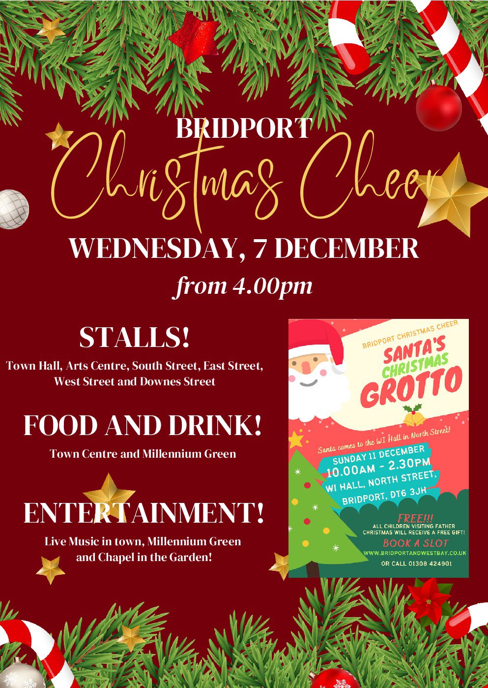 BRIDMET LTD, CHRISTMAS 2022, CONCERTS, QUIZES AND MORE - Bridport Town Council